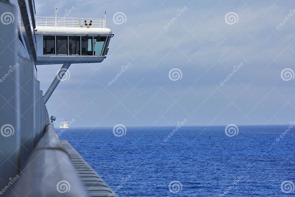 Cruise ship bridge stock image. Image of transport, water - 110948061