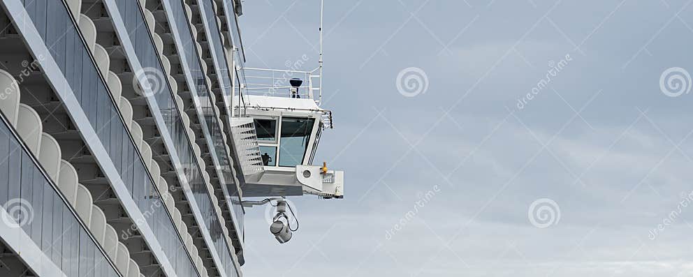 Cruise Ship Bridge Where Captain Controls the Ship Stock Image - Image ...