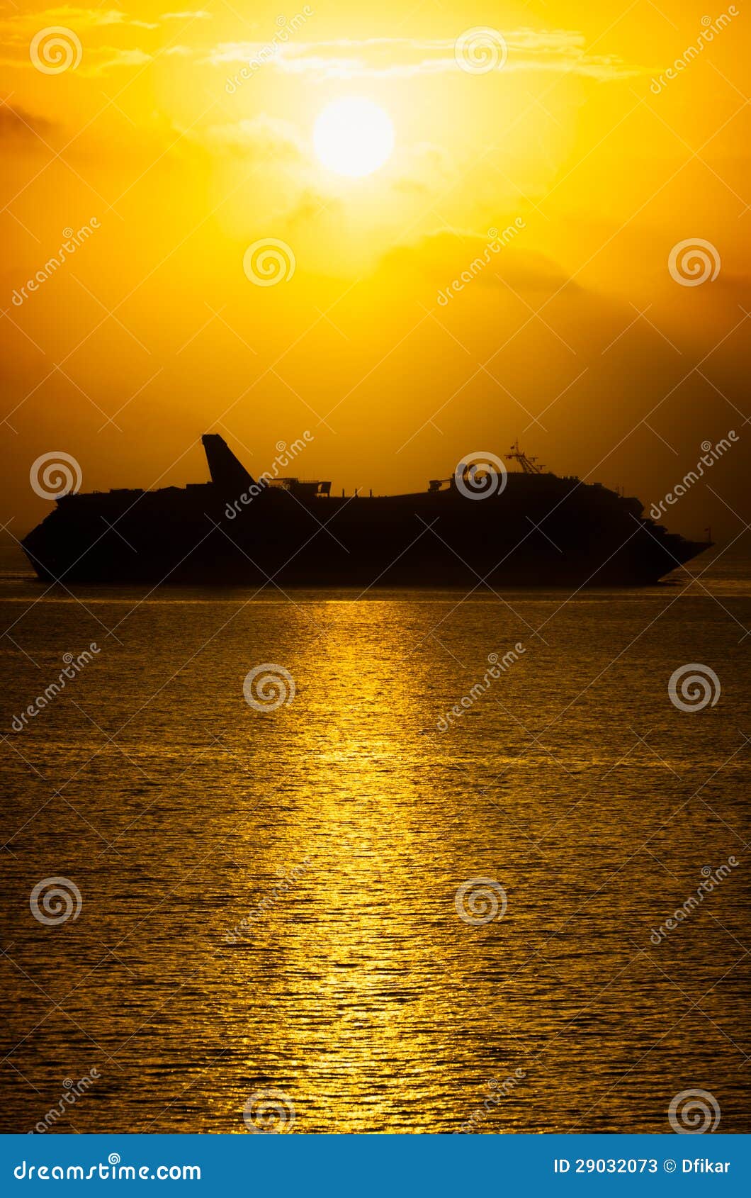 Cruise Ship at Dawn stock image. Image of delivery, horizon - 29032073