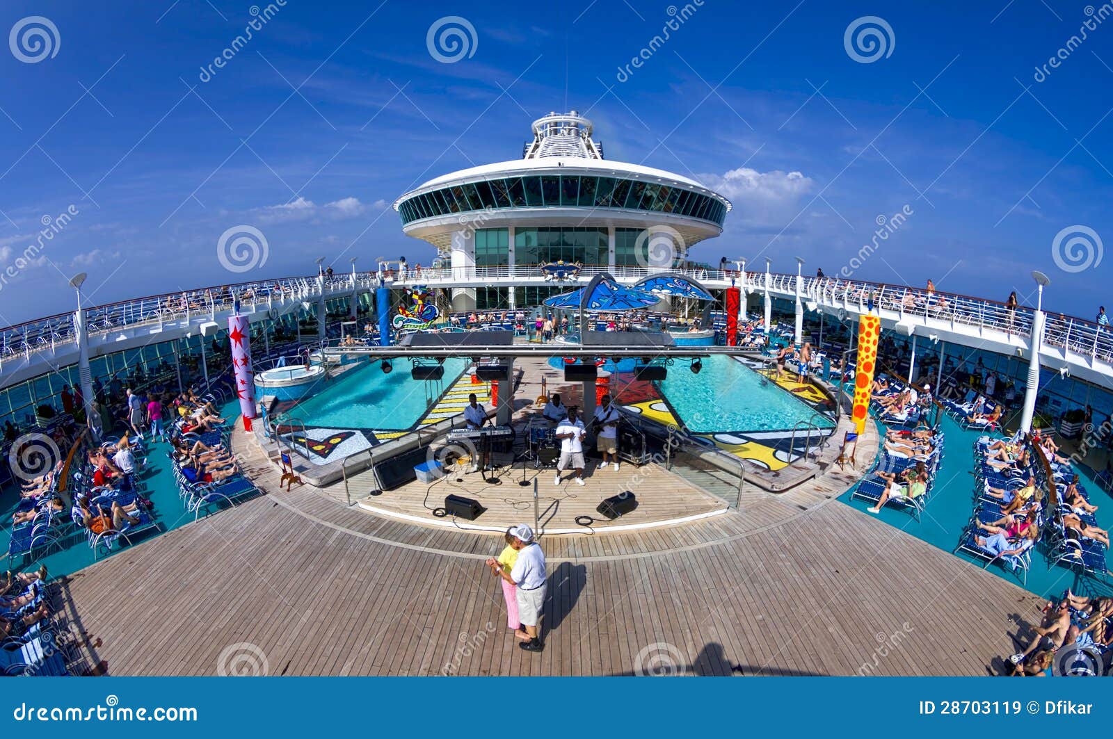 Cruise Ship Deck editorial stock image. Image of blue - 28703119