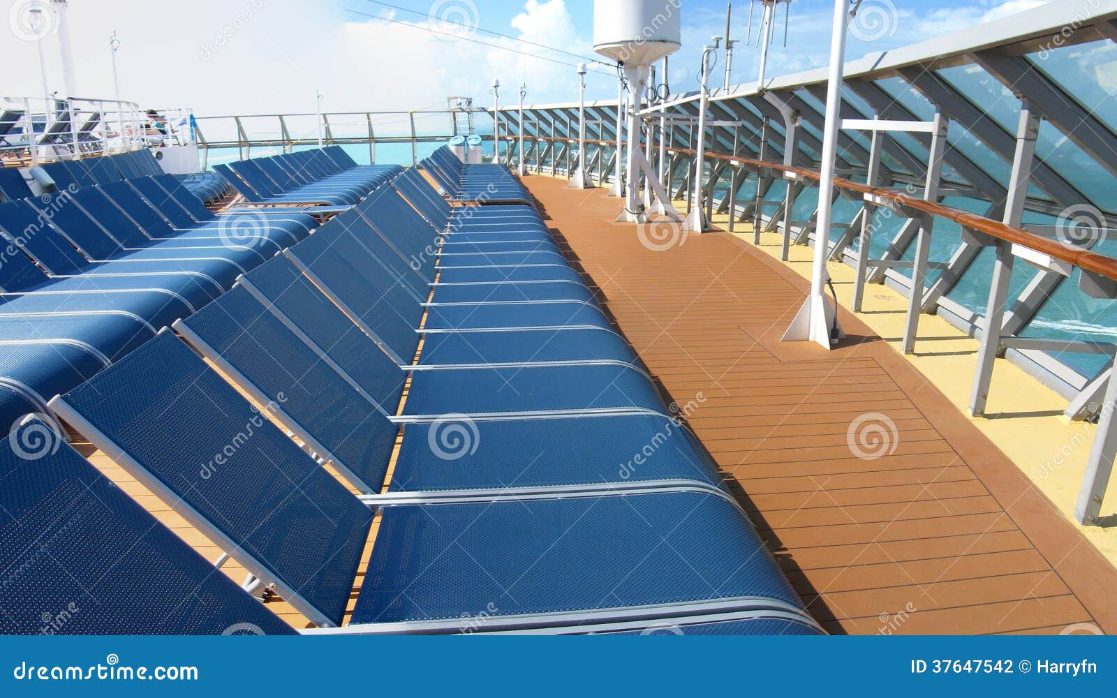 Cruise ship deck stock photo. Image of deck, cloudy, beach - 37647542