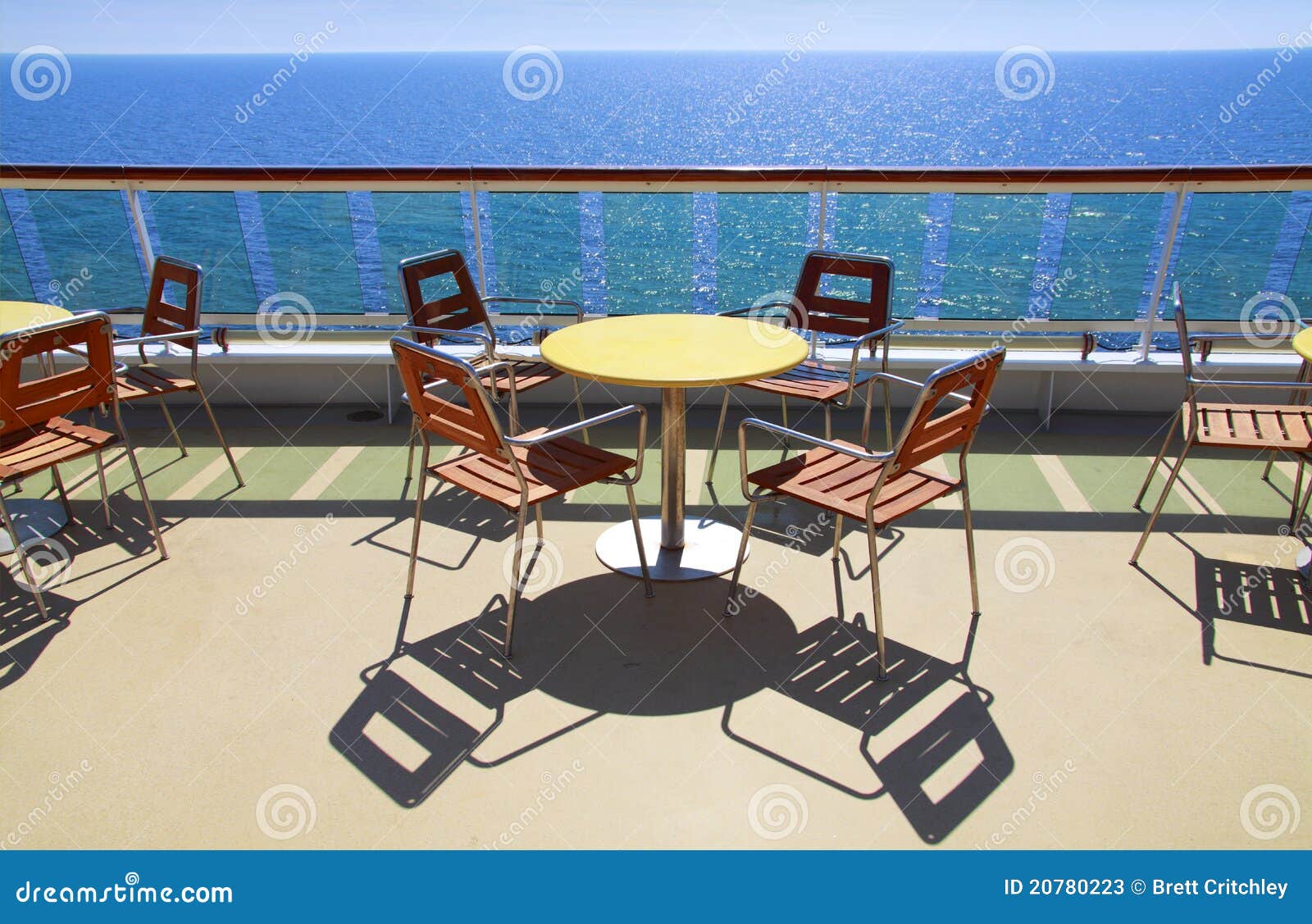 Cruise ship deck cafe stock image. Image of tables, vacation - 20780223
