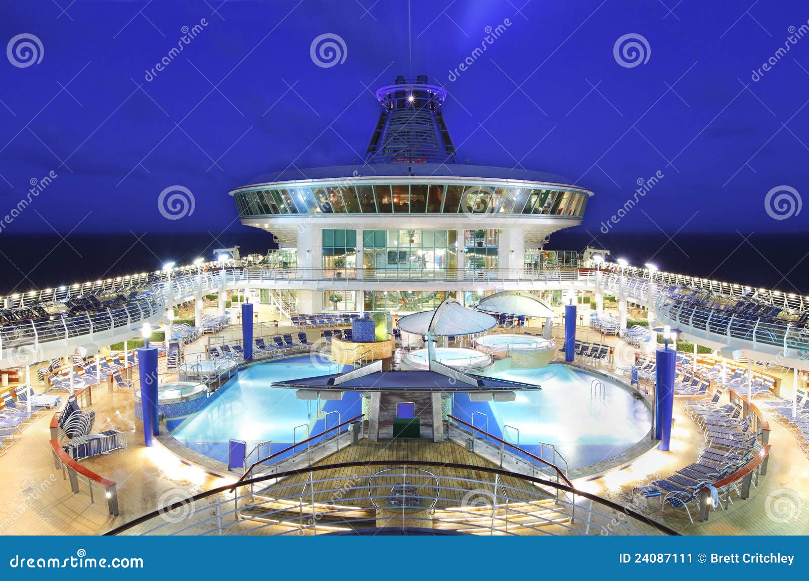 Ship Deck View Through Round Window. Royalty-Free Stock Image ...