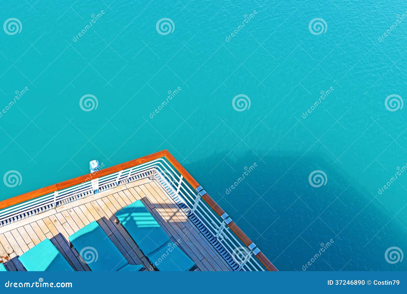 Cruise Ship Deck Railing View Stock Photo - Image of view, caribbean ...