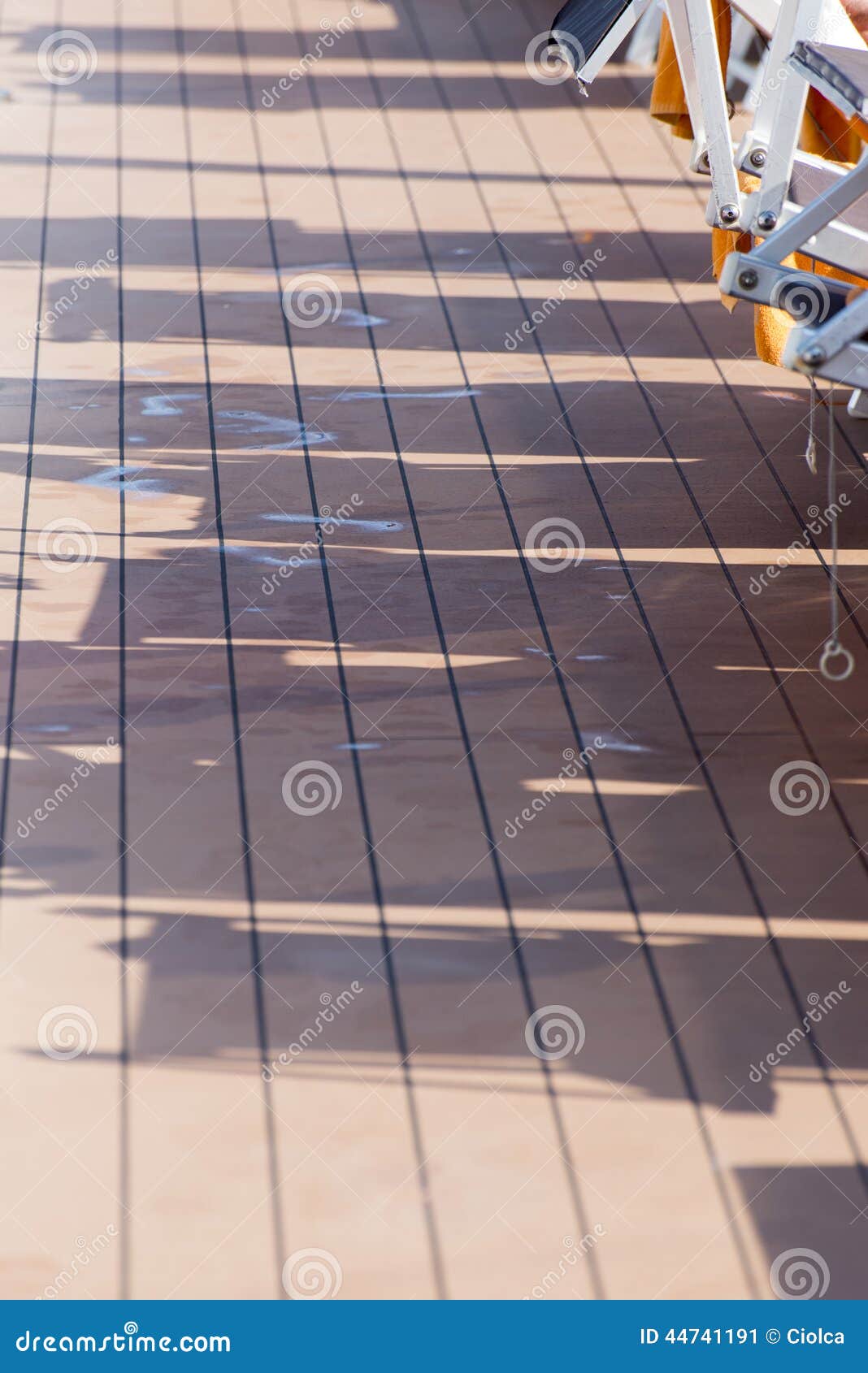 Cruise ship deck stock image. Image of shadows, deck - 44741191