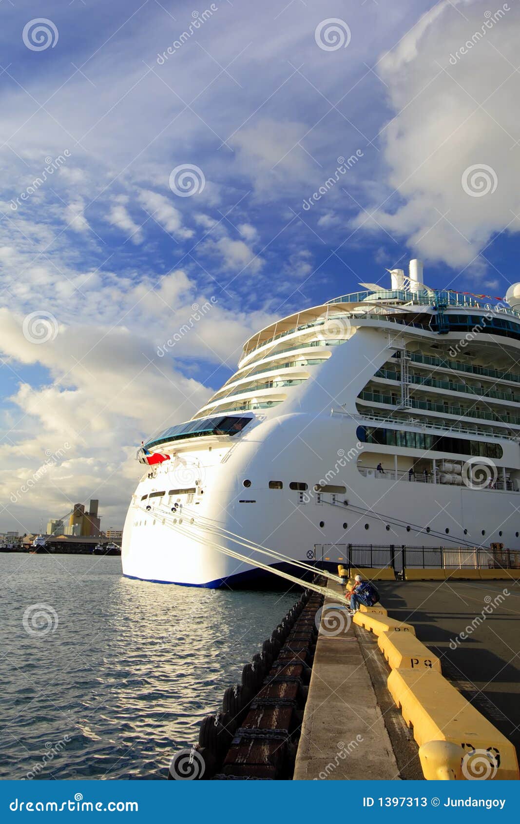 Cruise Ship at the Docks stock image. Image of liner, honolulu - 1397313