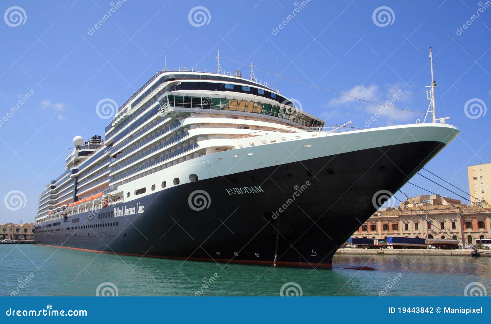 Cruise Ship Eurodam in Trapani Harbour Editorial Photography - Image of ...