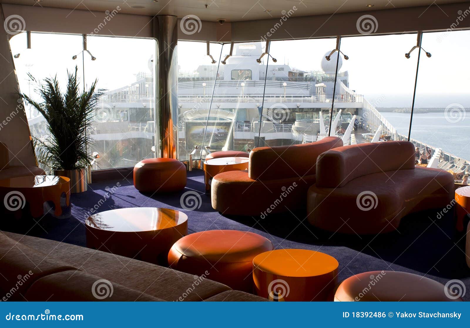 Cruise Ship. Exterior and Interior Stock Photo - Image of services ...