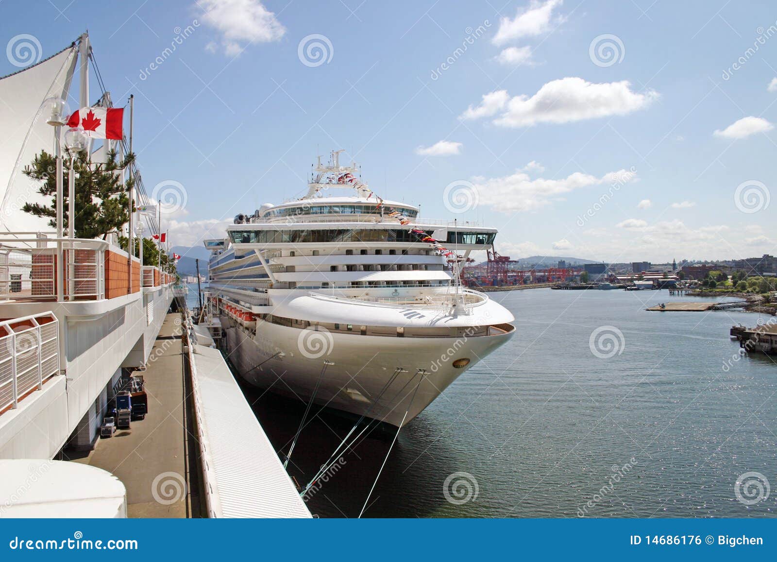 Cruise ship in harbor stock photo. Image of modern, large - 14686176