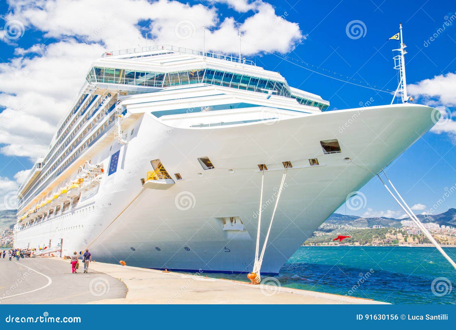 Cruise ship in harbor stock photo. Image of coast, transport - 91630156