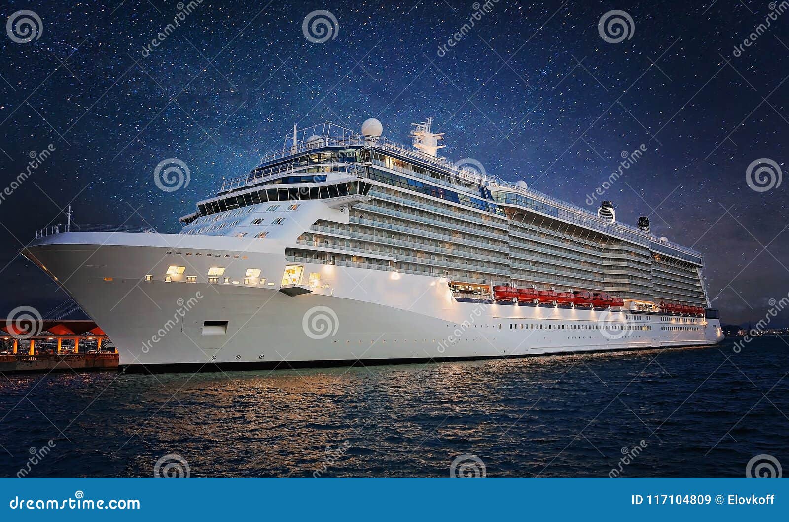 Cruise Ship Heading To Vacation Stock Image - Image of journey, saint ...