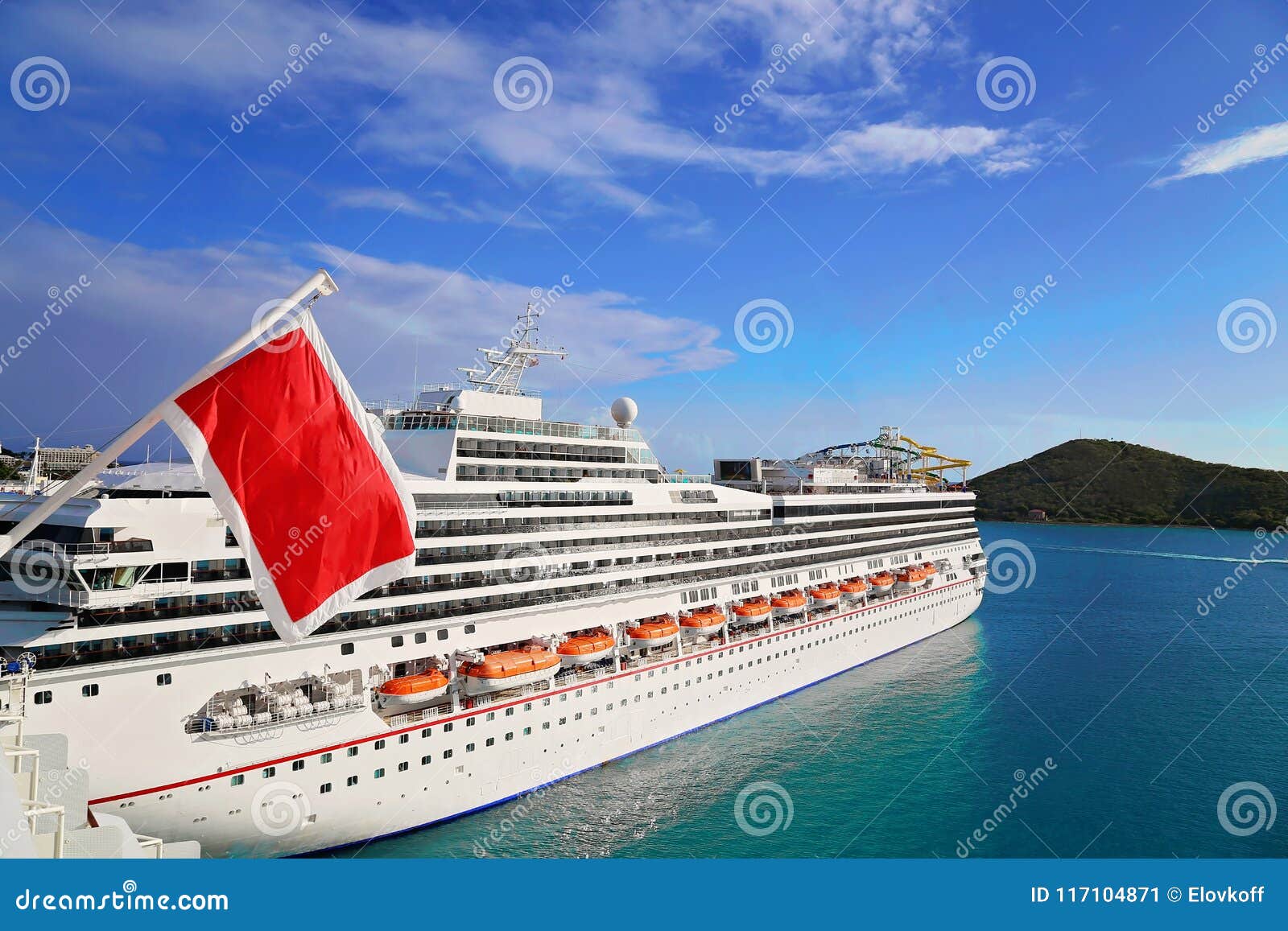 Cruise Ship Heading To Vacation Stock Image - Image of sail, barbados ...