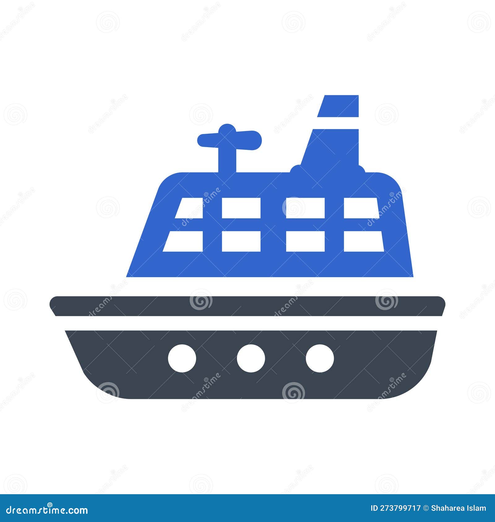 Cruise ship icon stock vector. Illustration of transport - 273799717