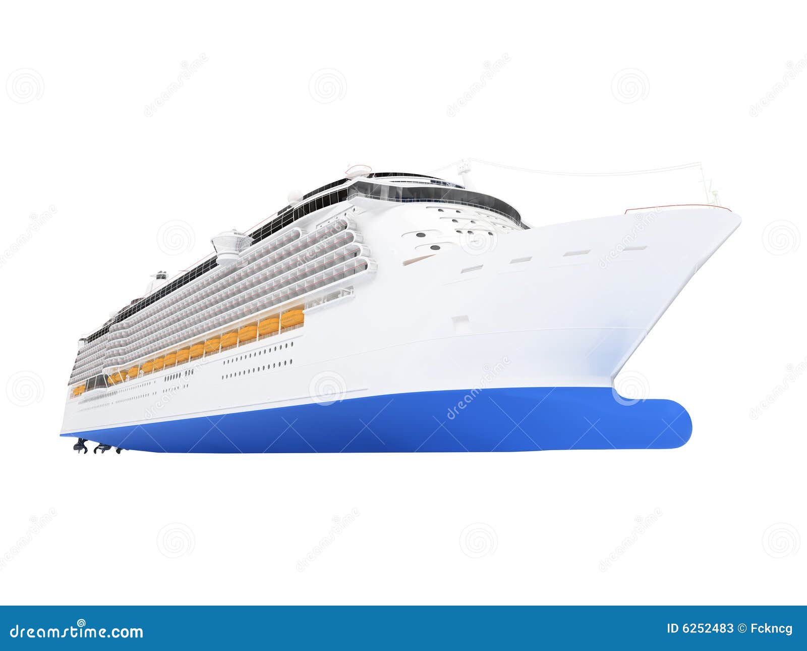 Cartoon Cruise Ship Front