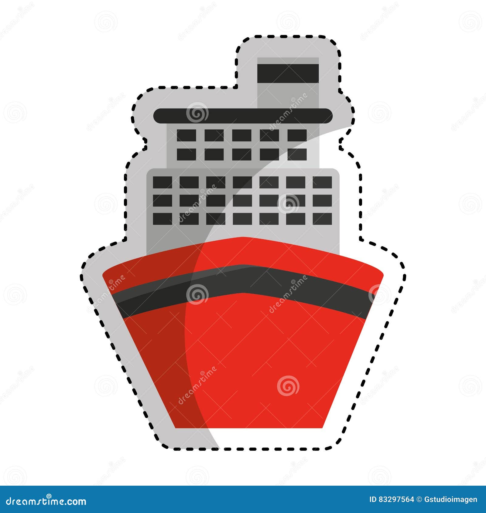 Cruise ship isolated icon stock illustration. Illustration of flat ...