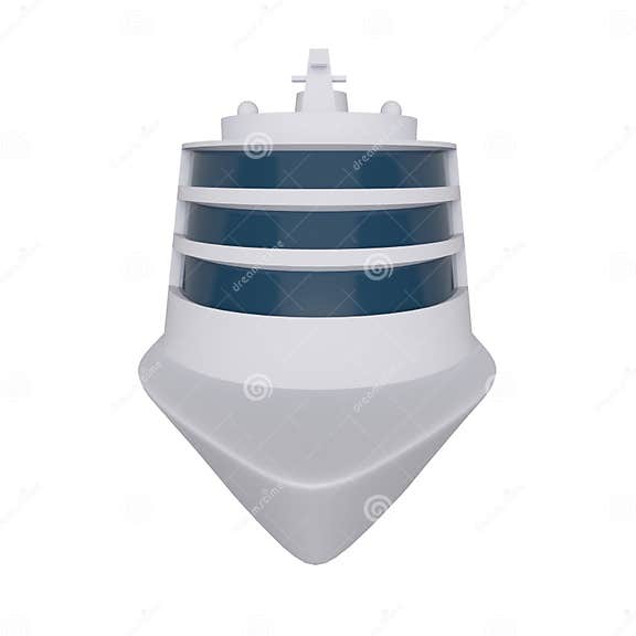 Cruise Ship. Front View. 3d Rendering Stock Illustration - Illustration ...