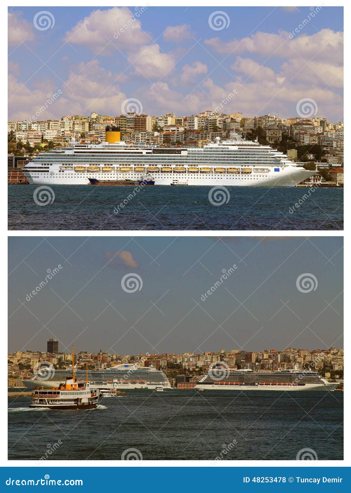 Cruise Ship, Istanbul Strait, Turkey Stock Photo - Image of bosphorus ...