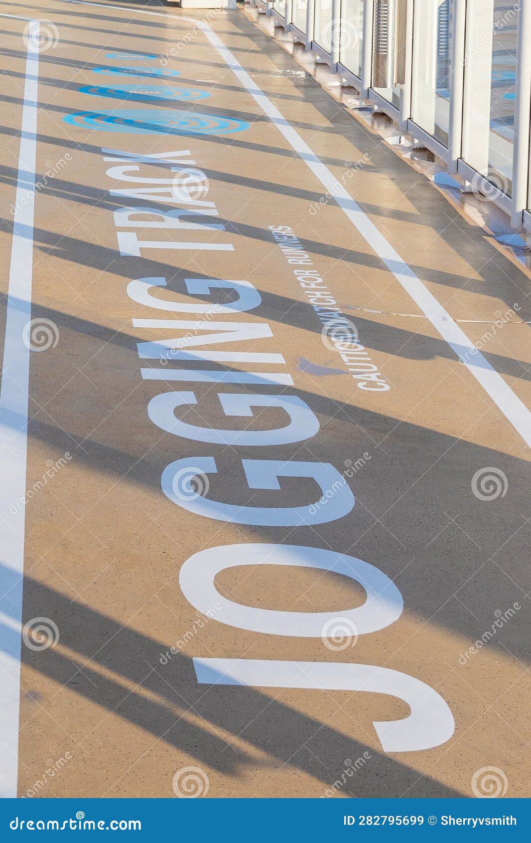 Jogging Track on Cruise Ship Stock Image - Image of cruising, moving ...