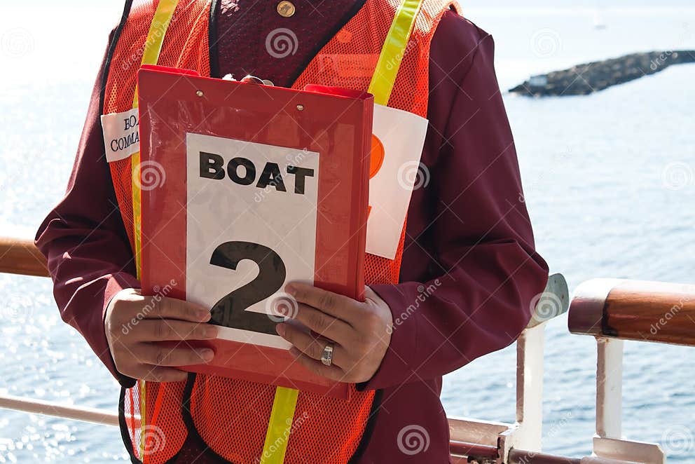 Cruise Ship Lifeboat Drill stock photo. Image of person - 21341960
