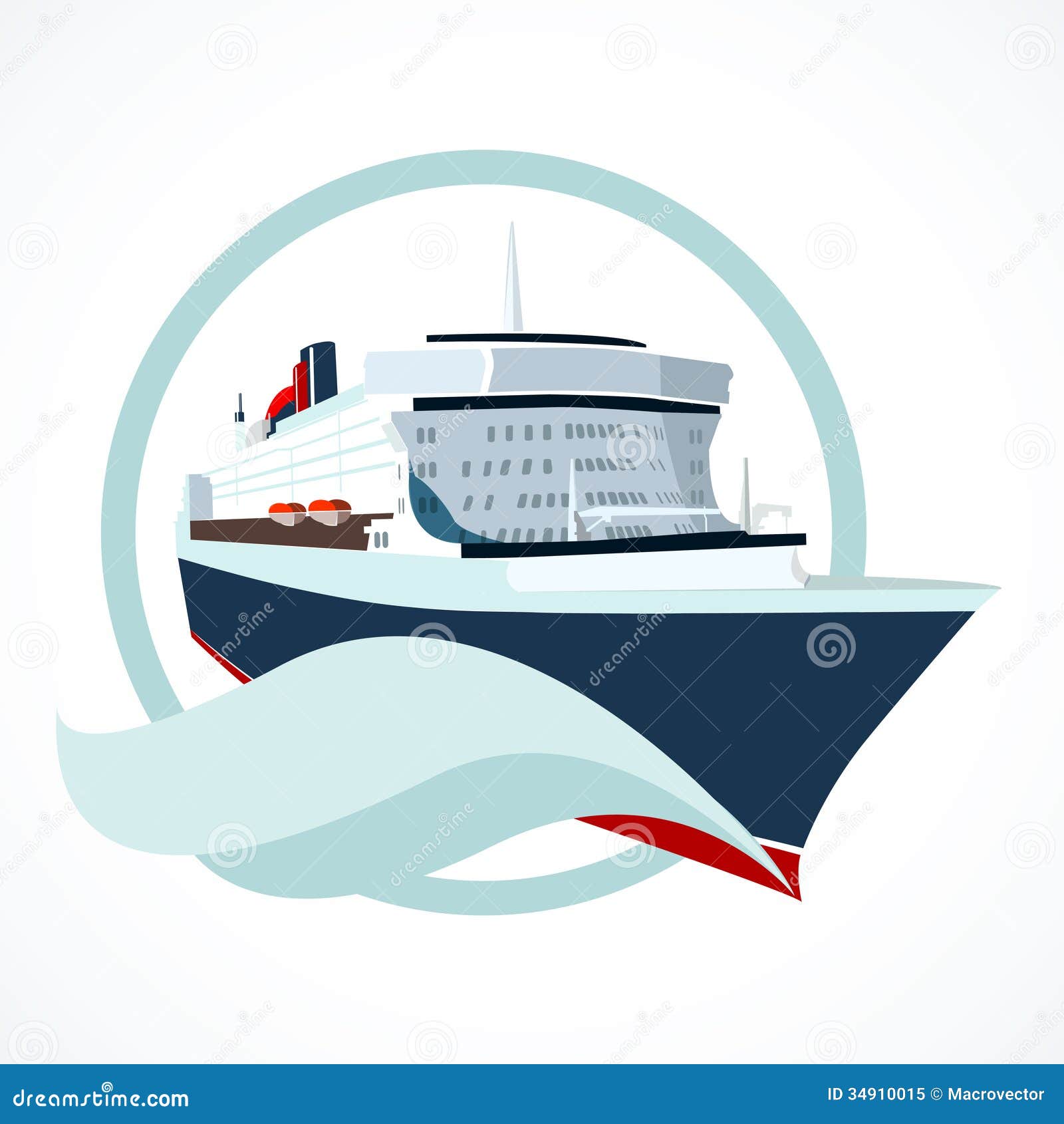 Cruise ship stock vector. Illustration of paradise, vessel - 34910015