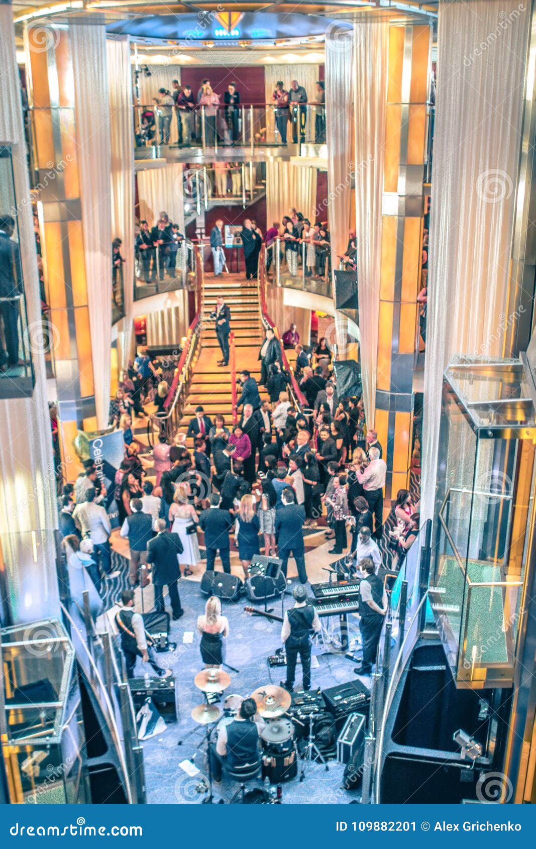 Cruise Ship Lobby Atrium on Celebrity Cruises Editorial Photo - Image ...