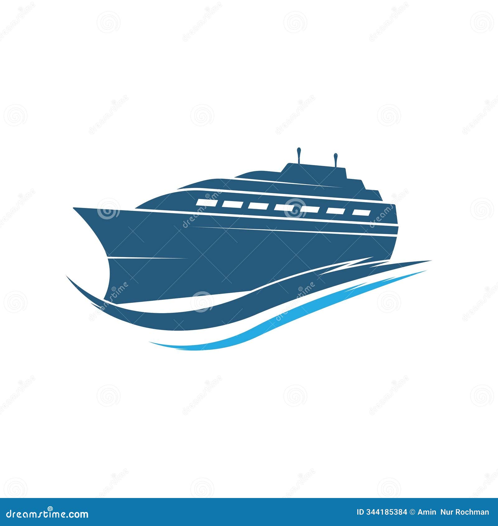 Cruise Ship Logo Template Vector Icon Stock Illustration - Illustration ...