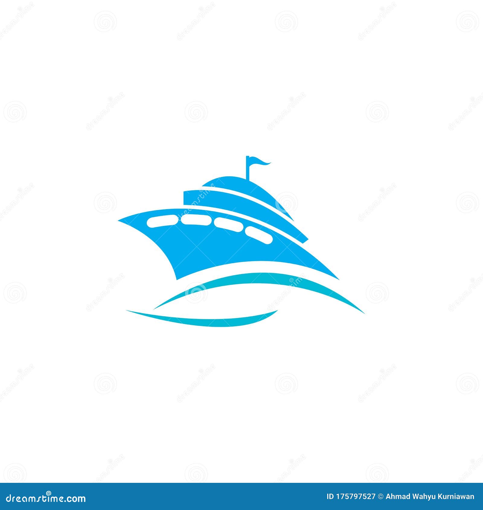 Cruise ship logo stock vector. Illustration of design - 175797527