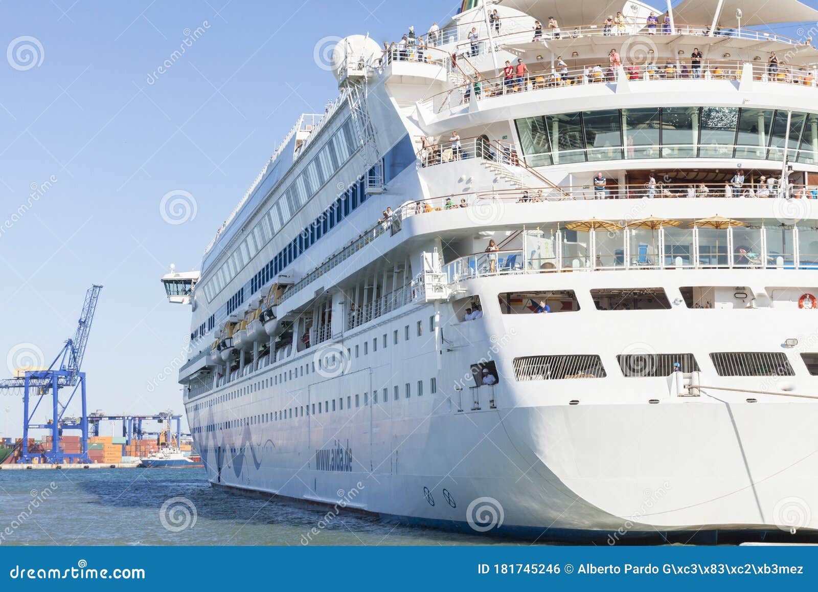 Cruise Ship Moored To the Port of Valencia, Spain Editorial Photo ...