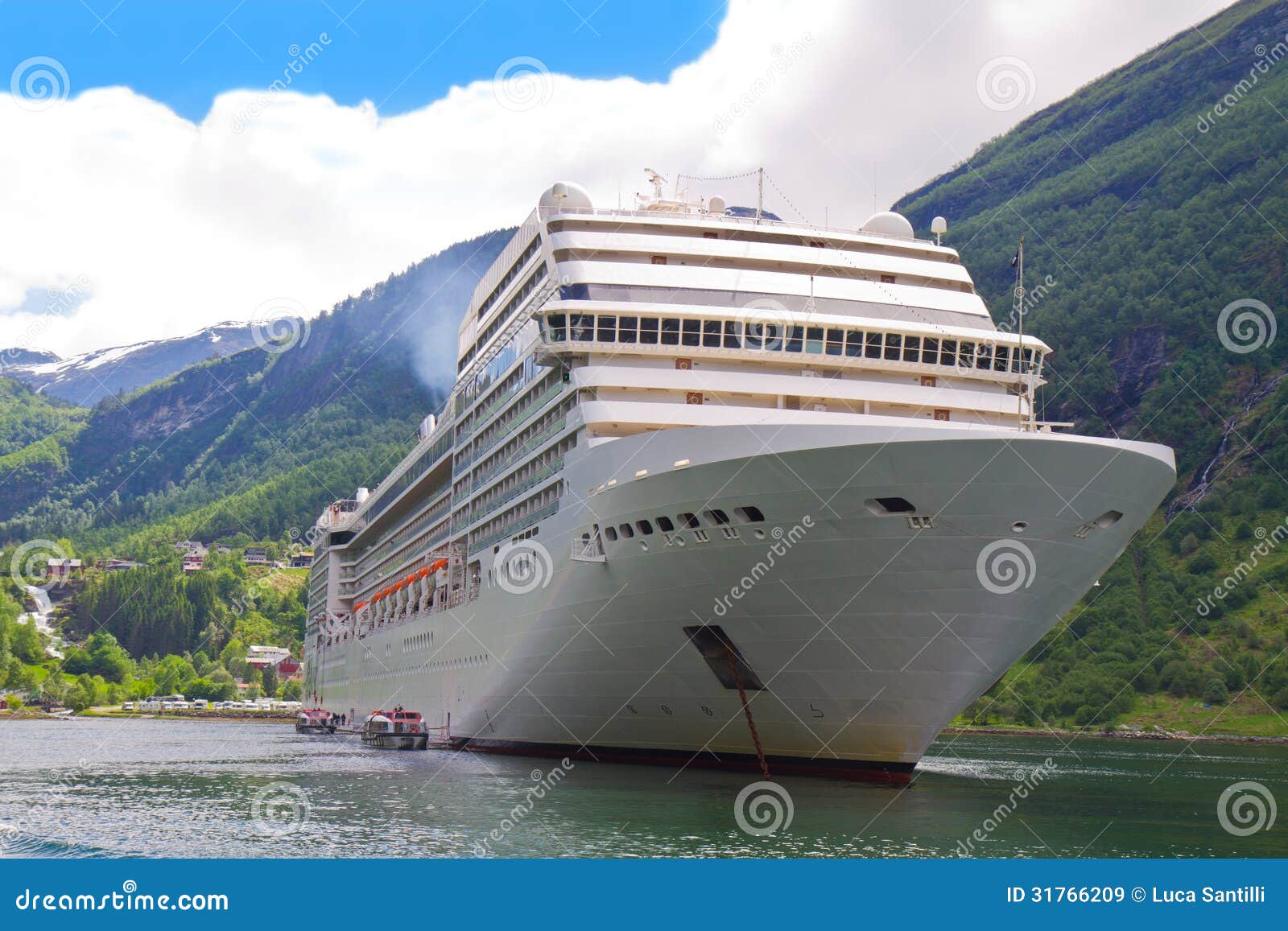 Cruise Ship in Norwegian Fjords Stock Image - Image of blue, boat: 31766209