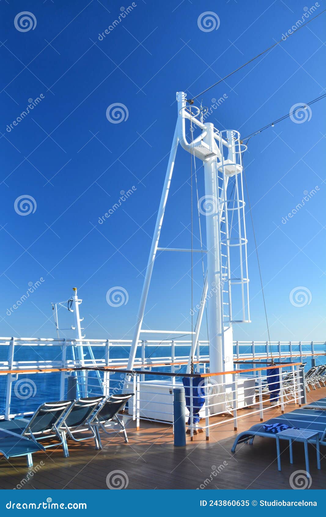 Cruise ship open deck stock image. Image of board, open - 243860635