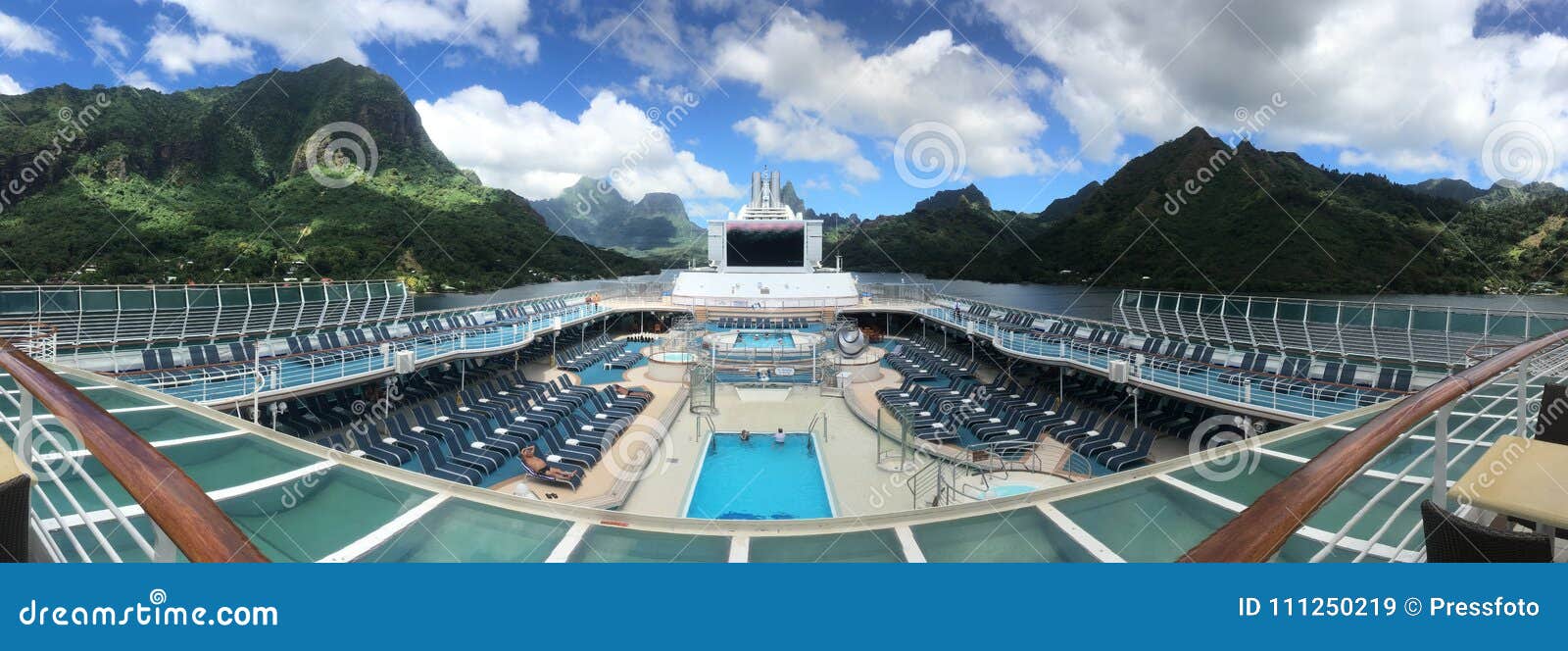 View from cruise ship deck stock image. Image of world - 111250219