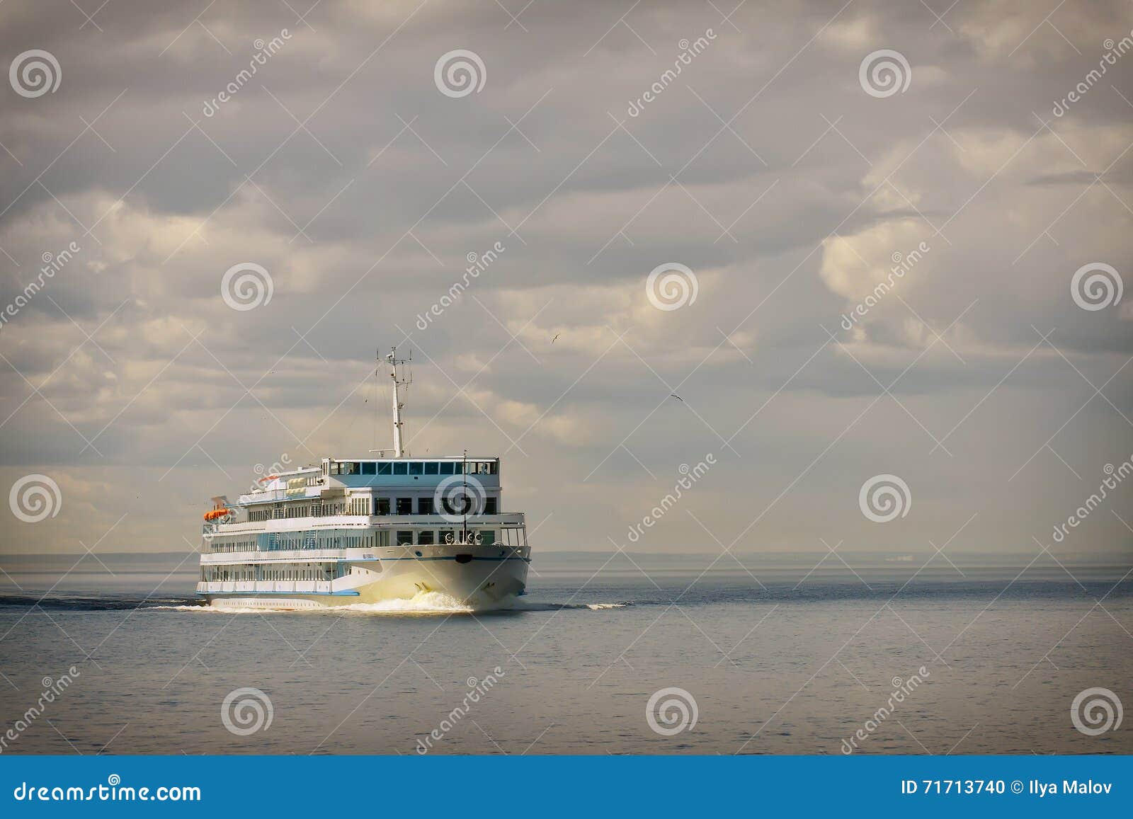 Cruise ship in open water stock photo. Image of sail - 71713740