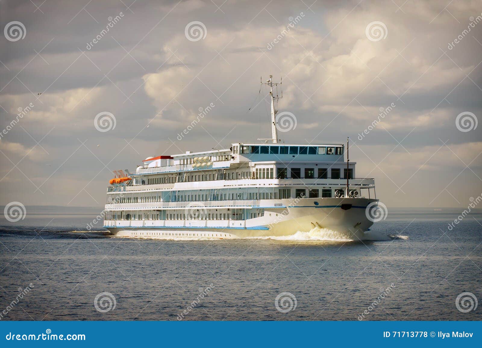 Cruise ship in open water stock photo. Image of calm - 71713778