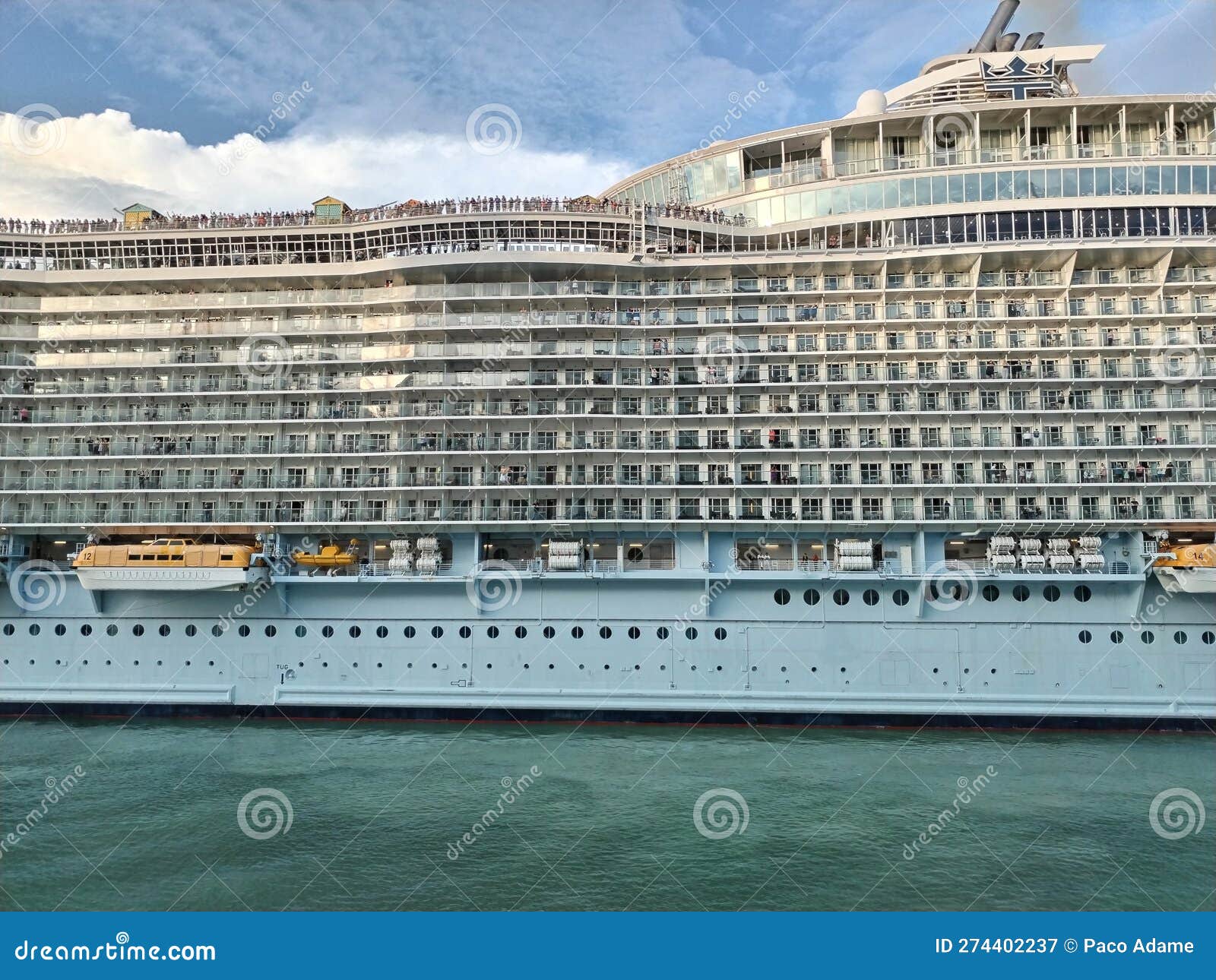Cruise Ship Panoramic in Miami Sailing To Caribbean Editorial ...