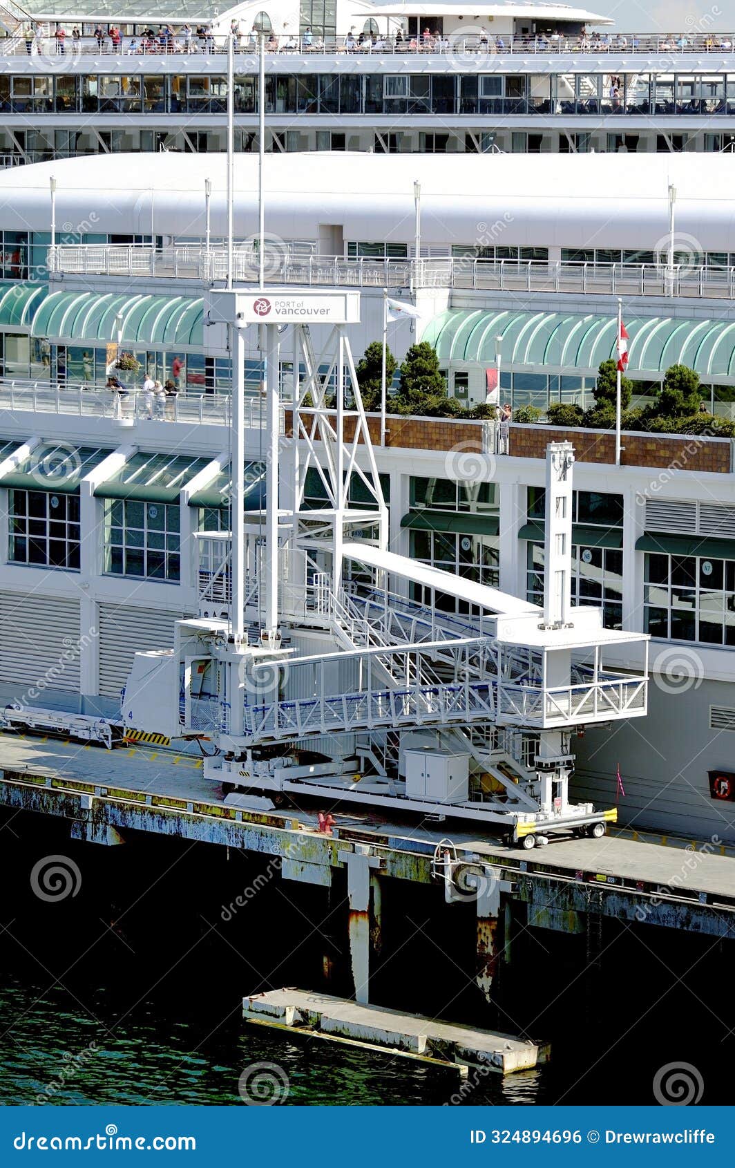 Cruise Ship Passenger Loading Ramps in Canada Place Editorial Photo ...