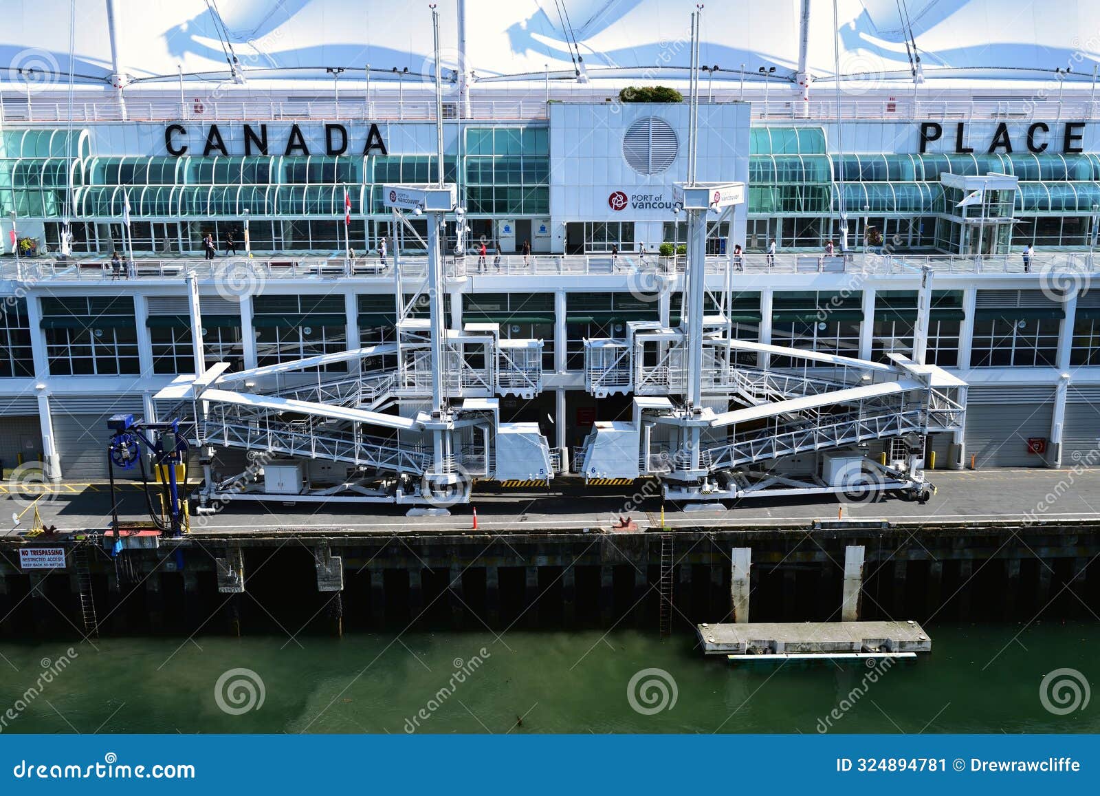 Cruise Ship Passenger Loading Ramps in Canada Place Editorial Photo ...