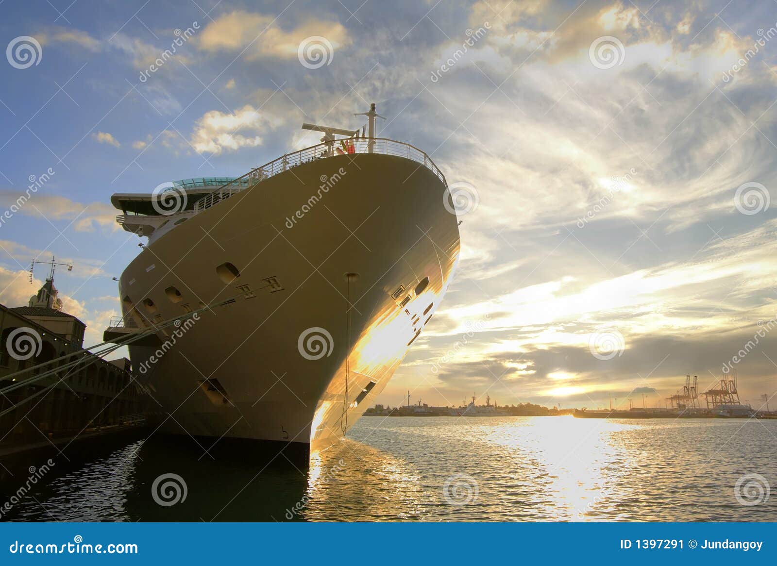 Cruise Ship at the Pier stock image. Image of dock, greyhound - 1397291