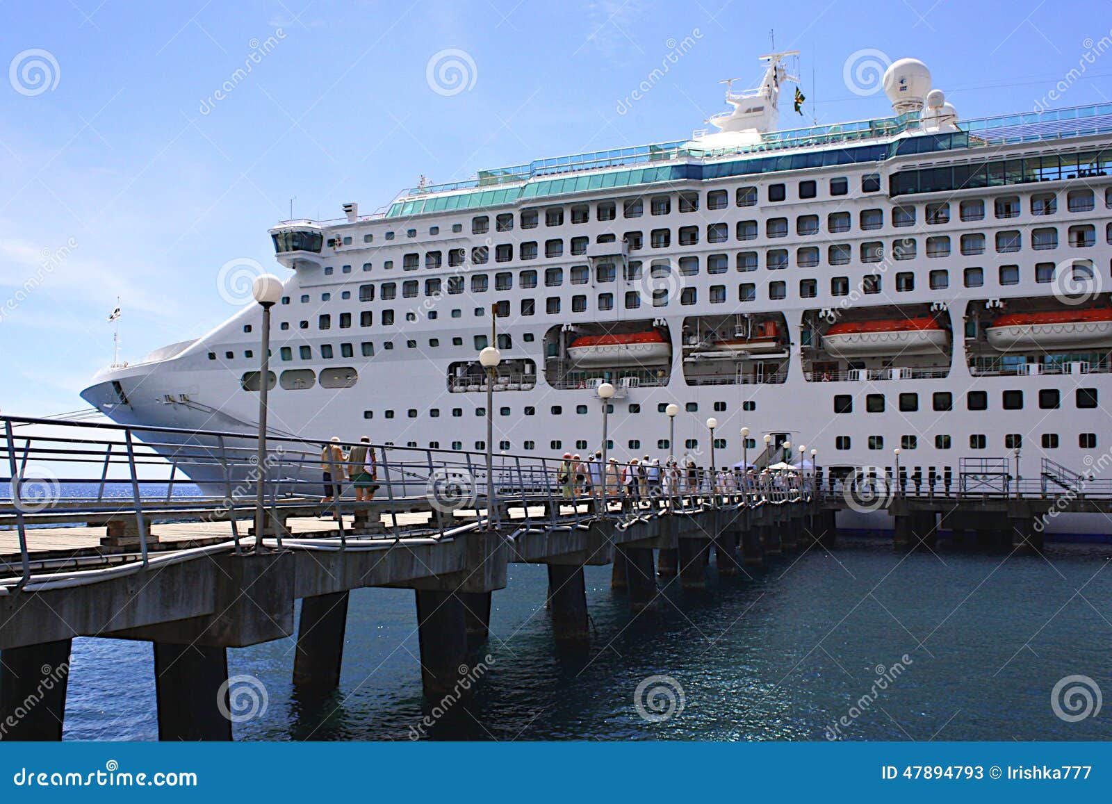 Cruise Ship and a Pier in Port Editorial Stock Photo - Image of ...