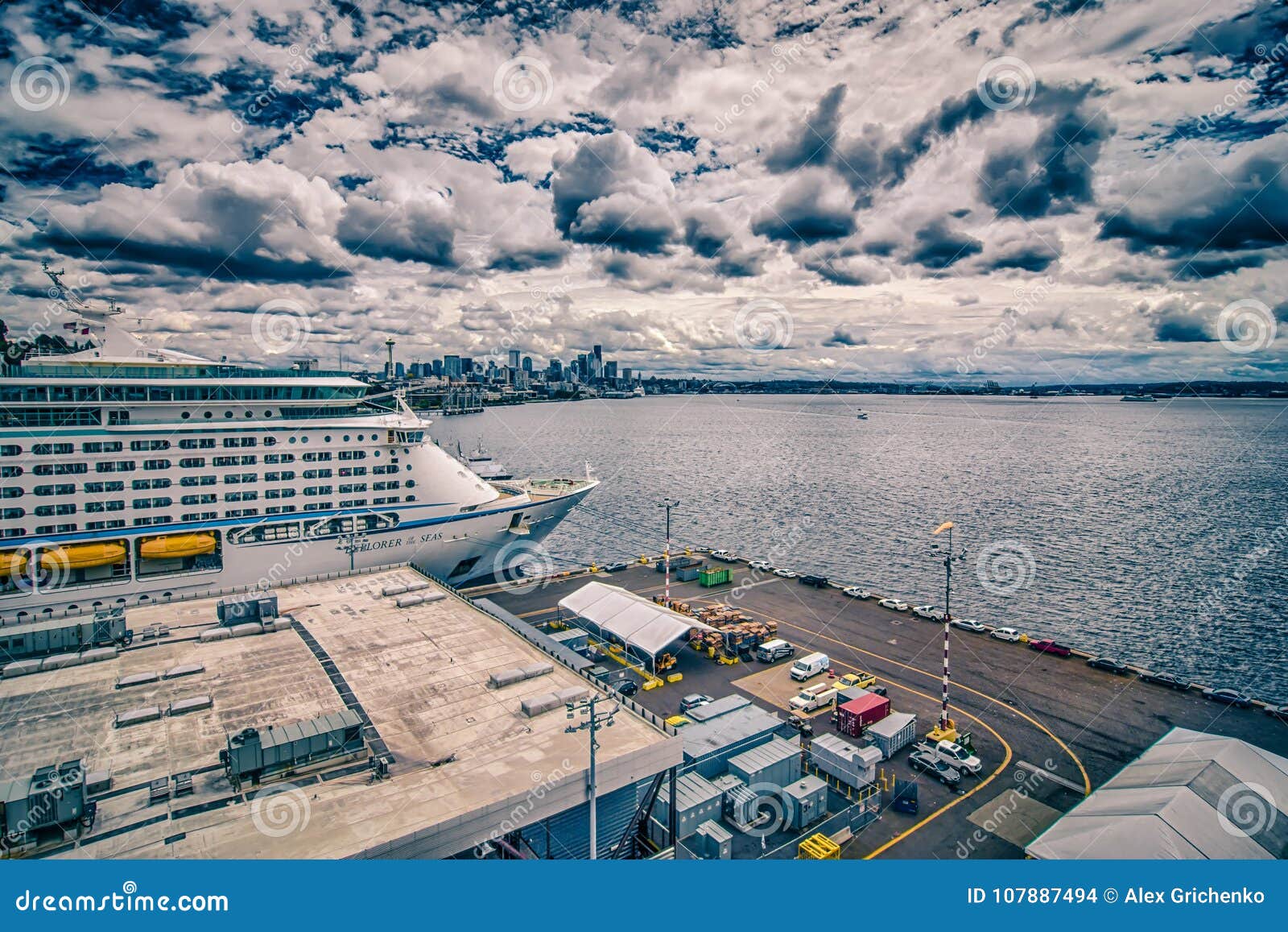 Cruise Ship Pier 91 in Seattle Washington Editorial Stock Image - Image ...