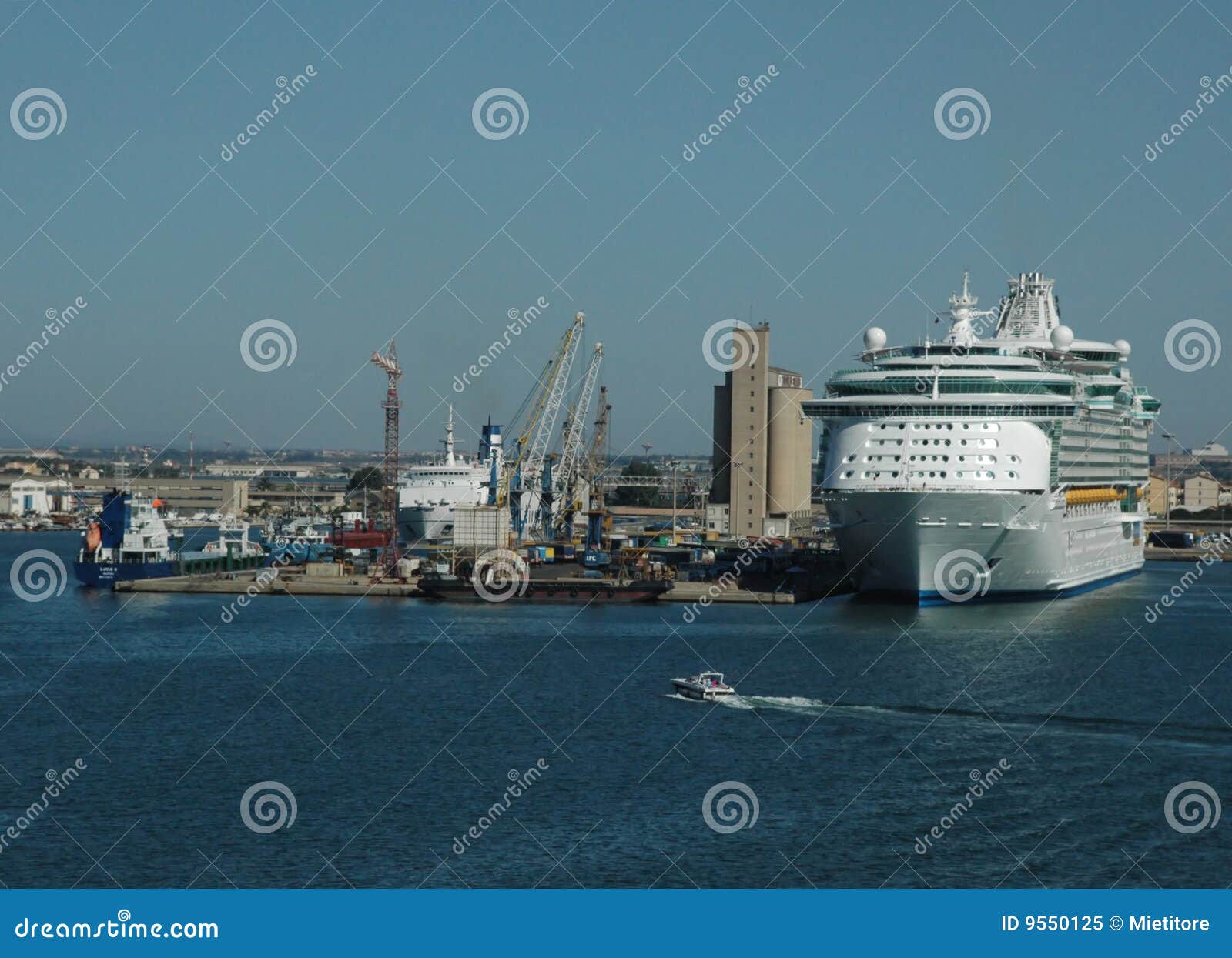 Cruise Ship and Port stock image. Image of docking, pier - 9550125