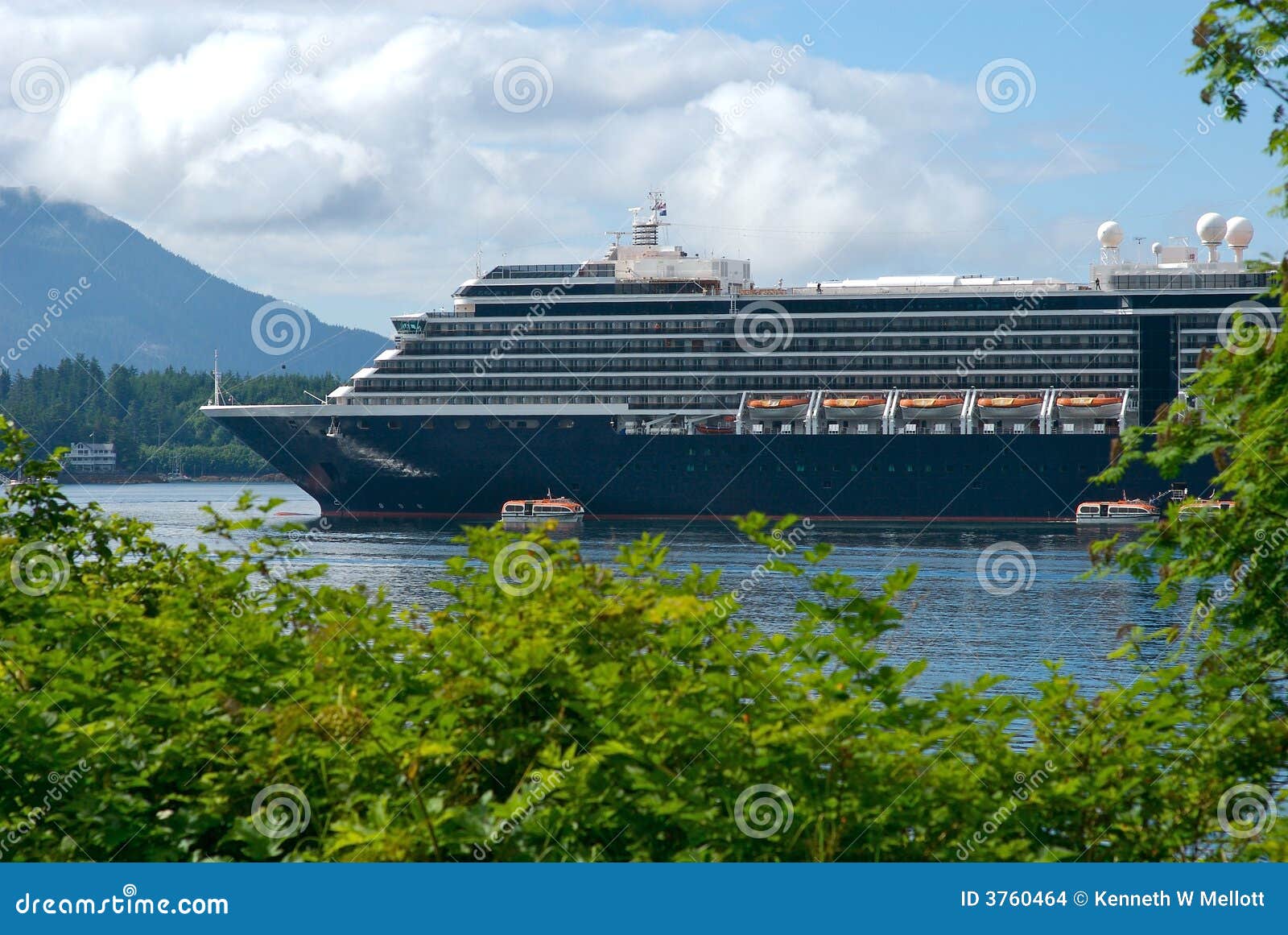 Cruise Ship at Port in Alaska Stock Photo - Image of passenger ...