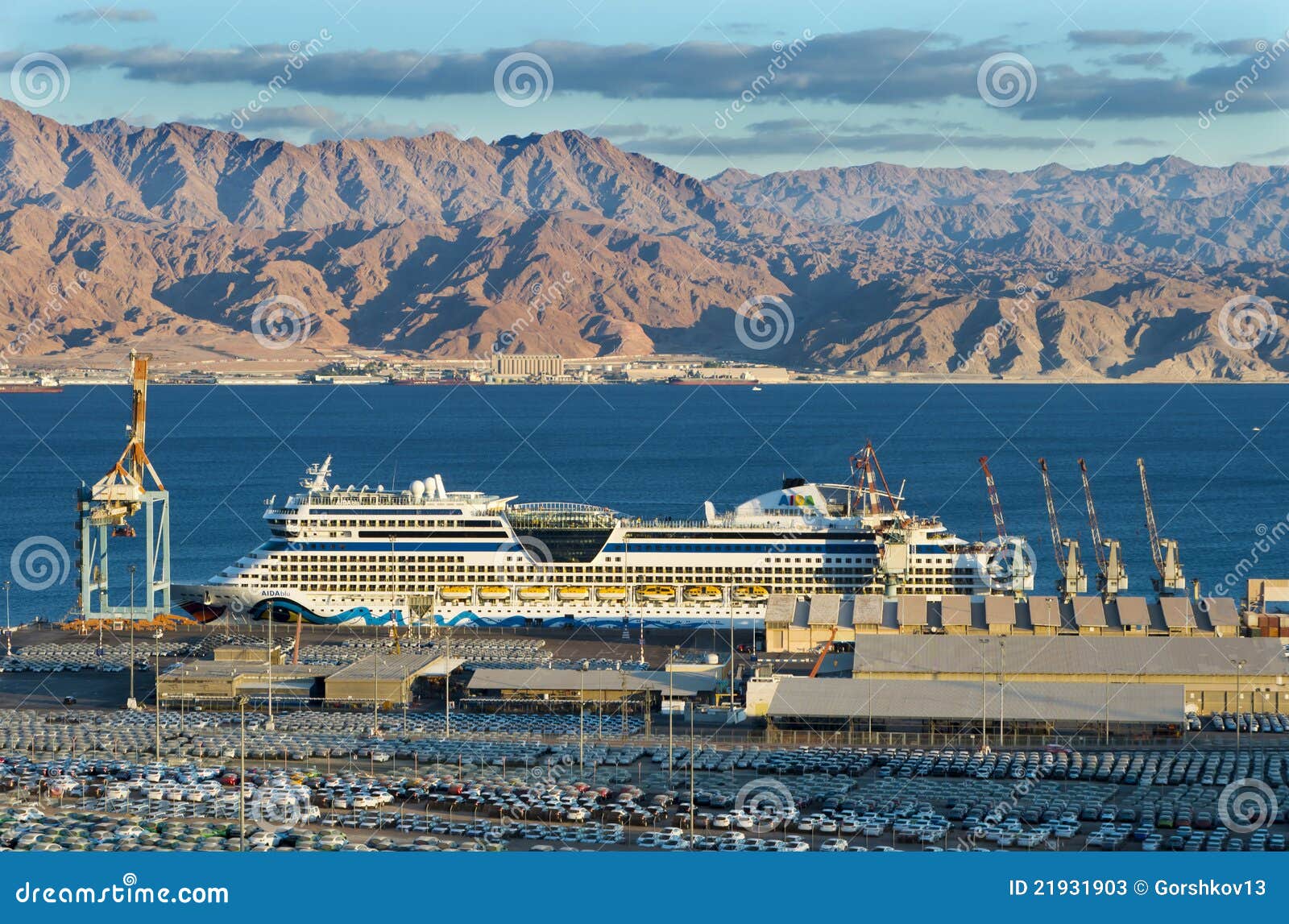 Cruise Ship in Port of Eilat, Israel Editorial Stock Photo - Image of ...