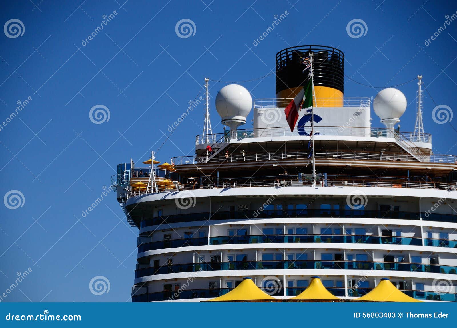 Cruise ship rear detail stock image. Image of foreign - 56803483