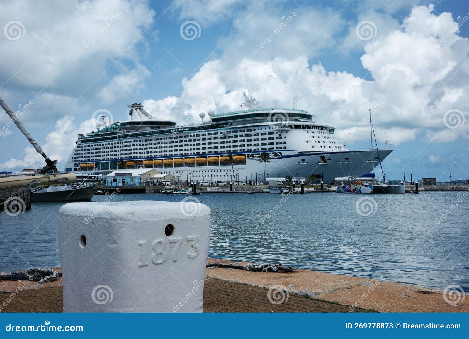 A Cruise Ship at the Royal Naval Dockyard in Bermuda Stock Image ...