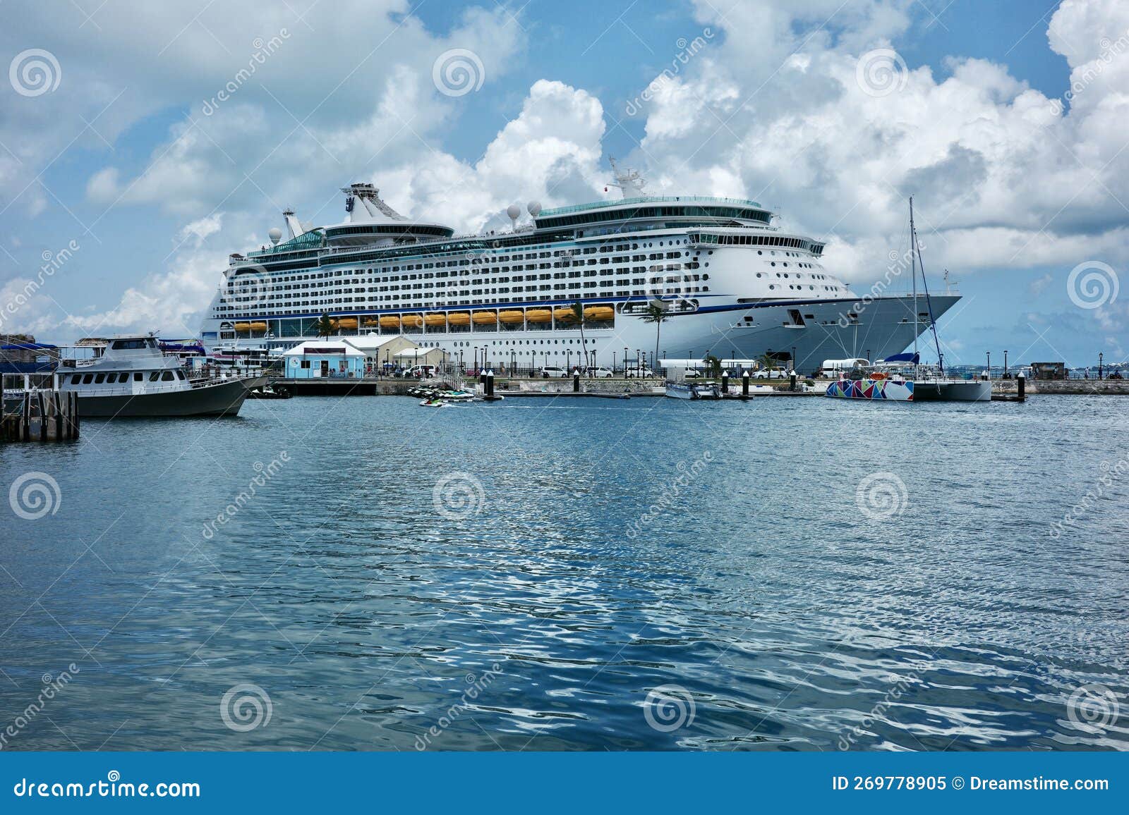 A Cruise Ship at the Royal Naval Dockyard in Bermuda Stock Image ...