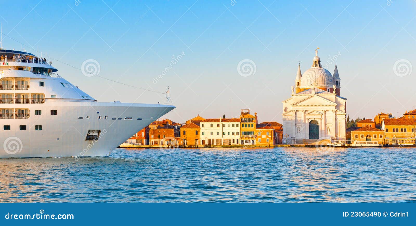 Cruise Ship Sailing into Venice, Italy Canal Stock Photo - Image of ...