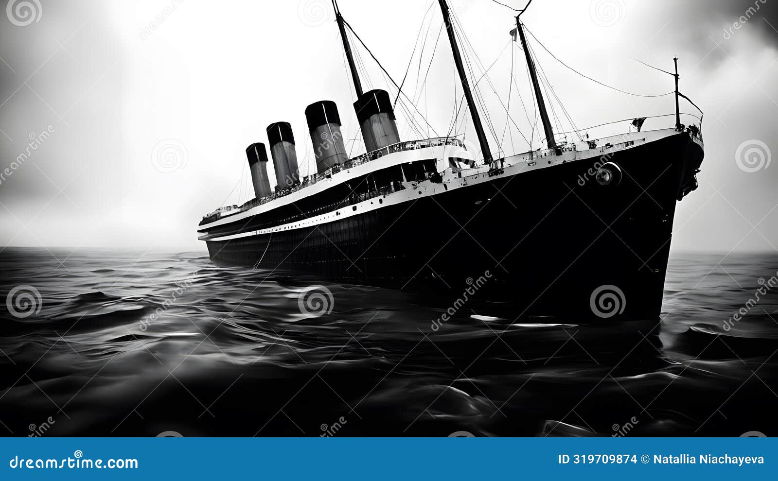 Cruise Ship in the Sea. 3d Rendering. Computer Digital Drawing. Stock ...