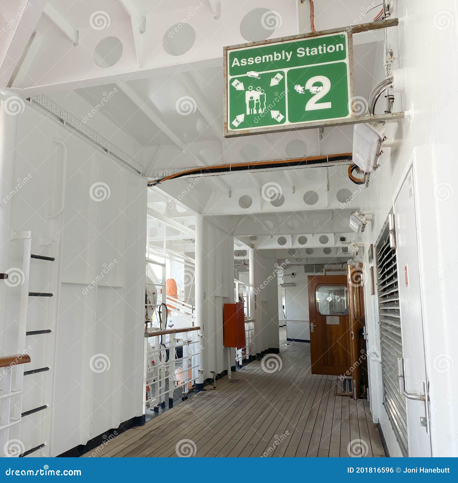 A Cruise Ship Sign Designating Where the Assembly Station Editorial ...