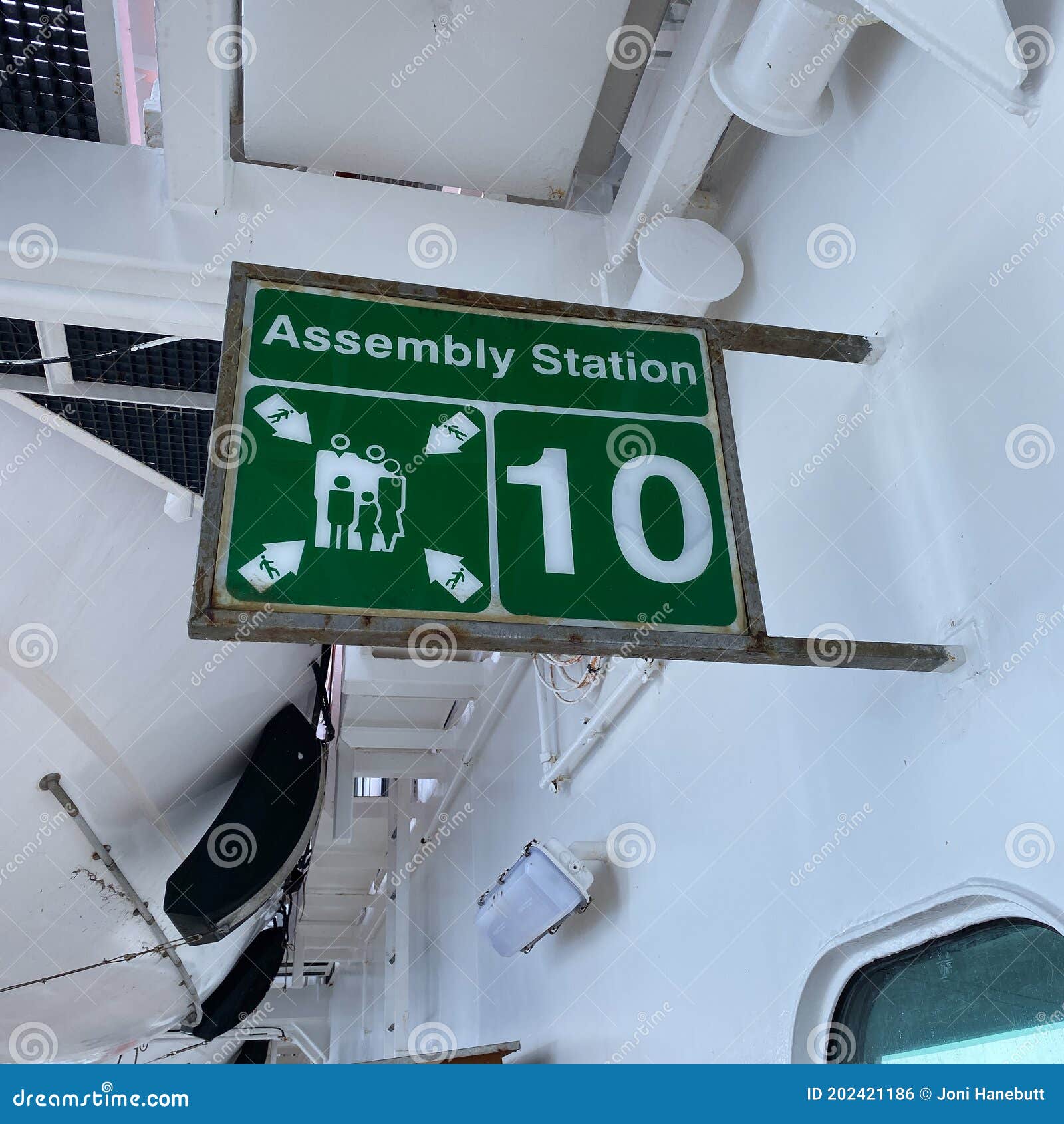 A Cruise Ship Sign Designating Where the Assembly Station is Located ...