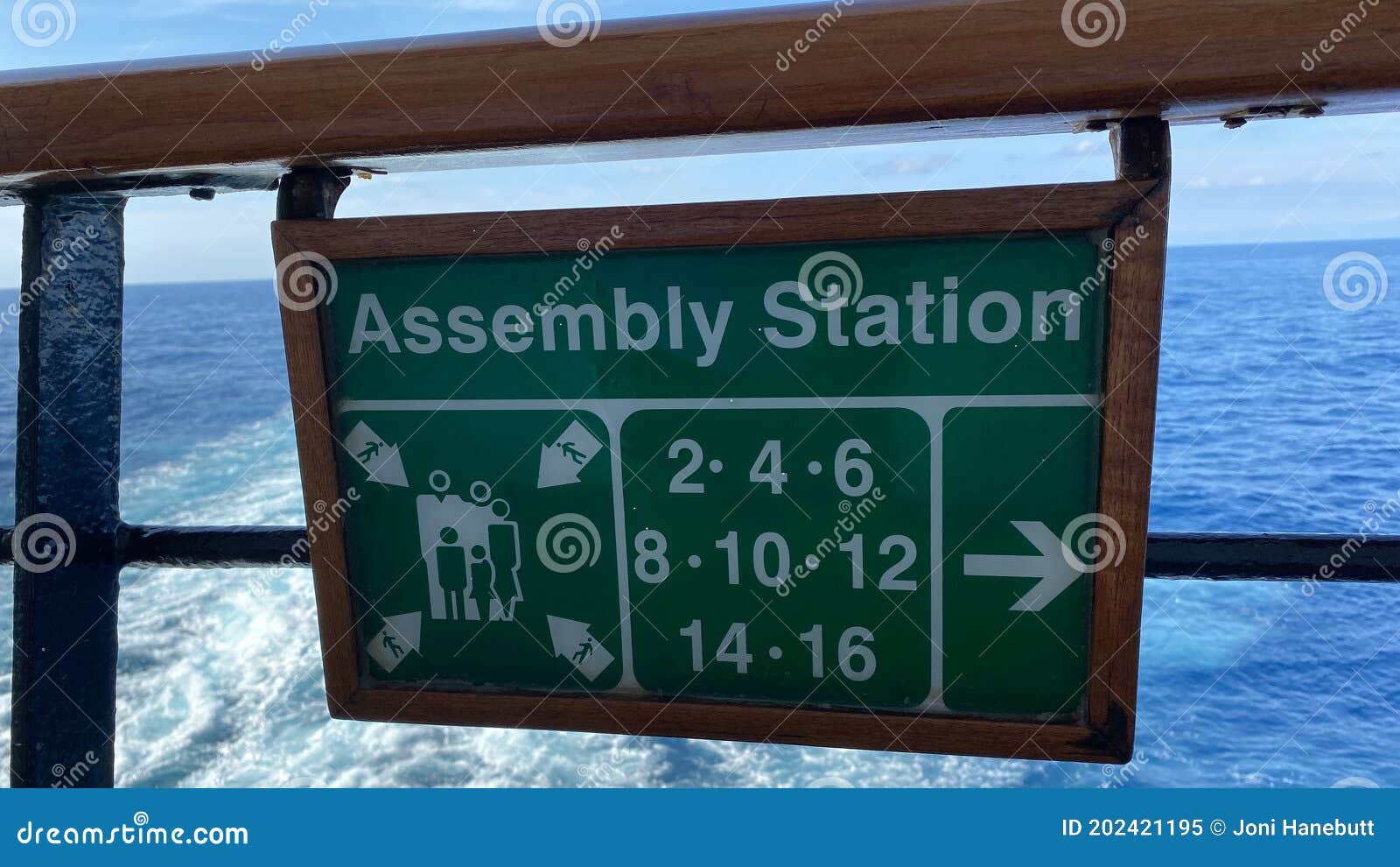 A Cruise Ship Sign Designating Where the Assembly Station is Located ...